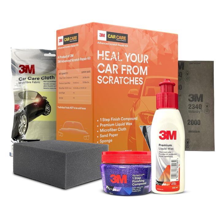 3M Car Care Advanced Scratch Repair Kit with 1 Step Finish Compound ...
