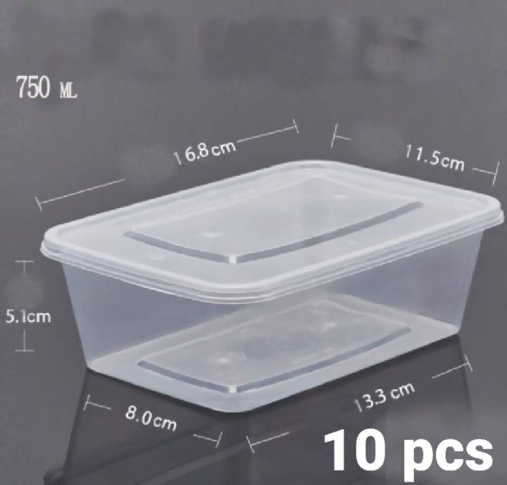 750ml Meal Prep Plastic Microwave Safe Food Container Plastic CLEAR ...