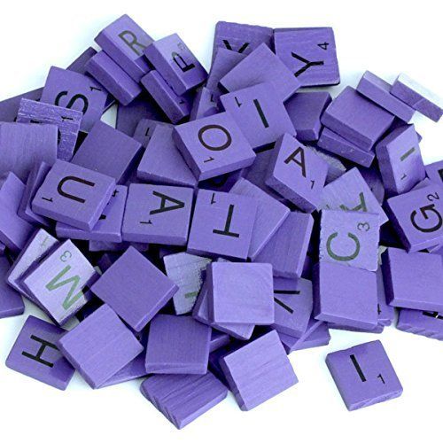 100pack Wooden Alphabet Children Educational Tiles Scrabble Mix Letters ...