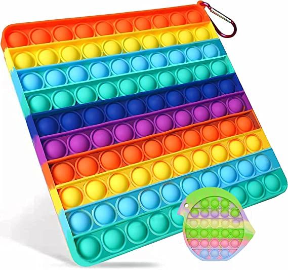 Rainbow Pop IT Fidget Toys, Poppet Push Pop Bubble Popping Sensory Toy ...