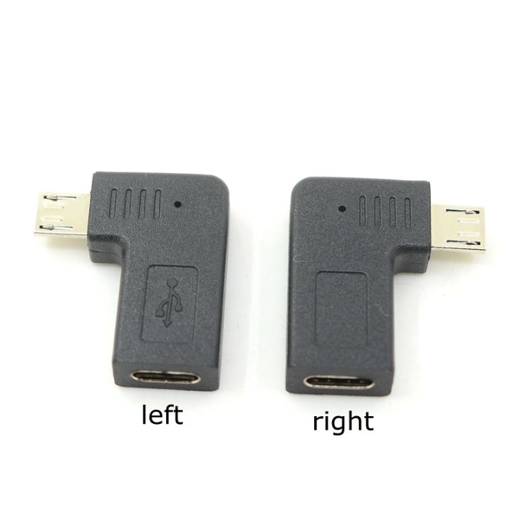 90 Degree L Shape Usb Male To Type C Female Converter Adapter Right ...