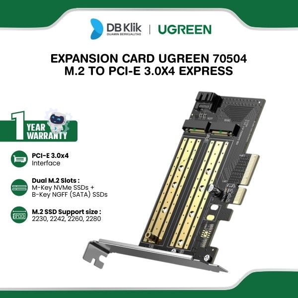UGREEN M.2 NVMe to PCI-E 3.0 × 4 Expansion Card – CM302 - 70503 - 1 ...