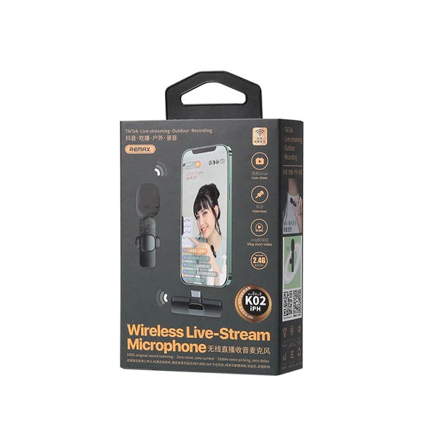Remax K02 Wireless Live Stream Microphone | Daraz.lk