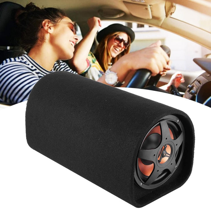 5" Barrel Sub Bluetooth Car Subwoofer with Remote Control, USB, SD Card ...