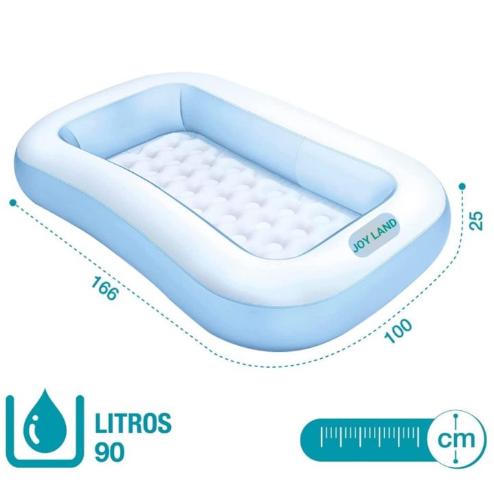 5 Ft Inflatable Bath Tub (White & Blue) |166 x 100 x 28cm inflated ...