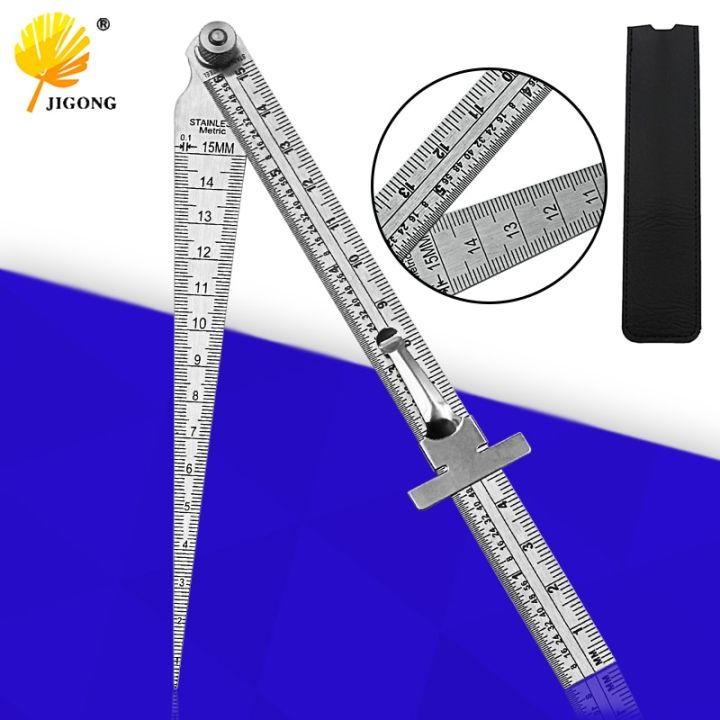 Stainless Steel Taper Welding Feeler Gauge Depth Ruler Hole Inspection ...