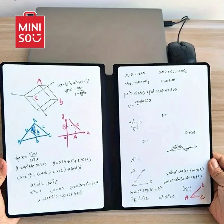 【MINISO】👍👍 A5 Reusable Whiteboard Notebook Memo Book With Free ...