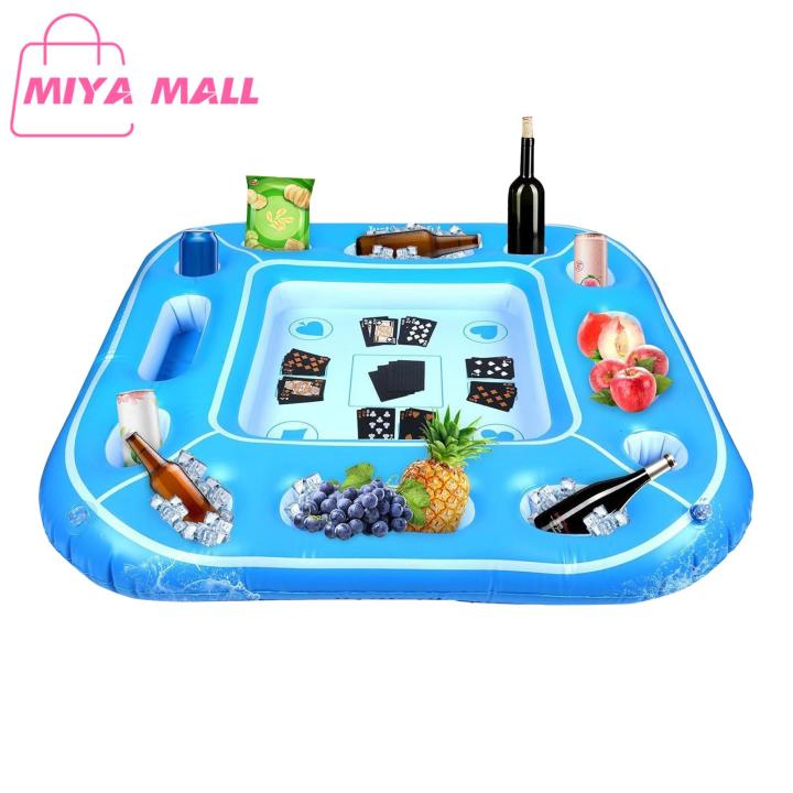 Backyard Pool Party Games Fun Inflatable Pool Game Table with Cup ...