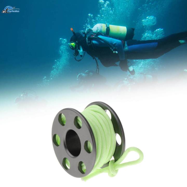 Finger Spool Dive Reel with High Visibility Line for Diving Snorkeling ...