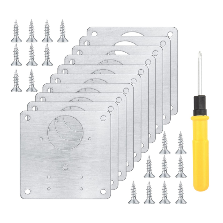10 Pcs Cabinet Hinge Repair Plates Kits Cabinet Hinge Repair Kit for ...