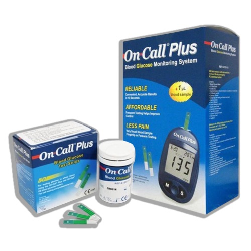On Call Plus Glucometer Machine 10 free strips | Daraz.lk