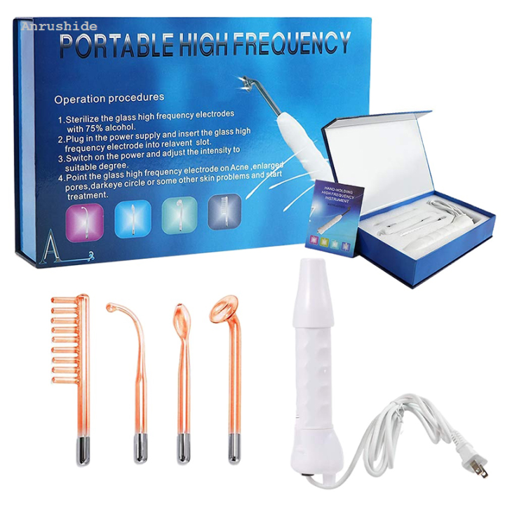 4in1 High Frequency Electrode Wand Handheld electrotherapy 2025 skin ...