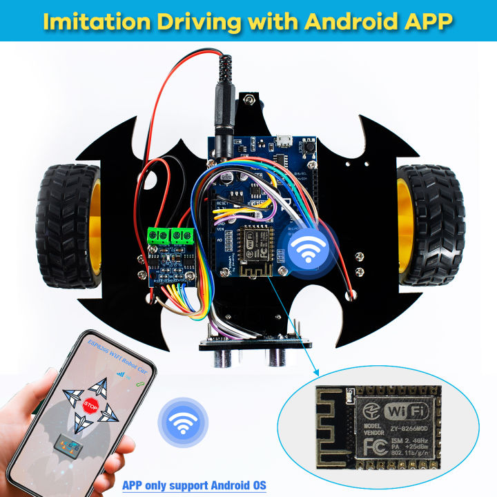 Lafvin 2wd Smart Robot Car Chassis Kit For Arduino Programming Project Diy Electronic ...