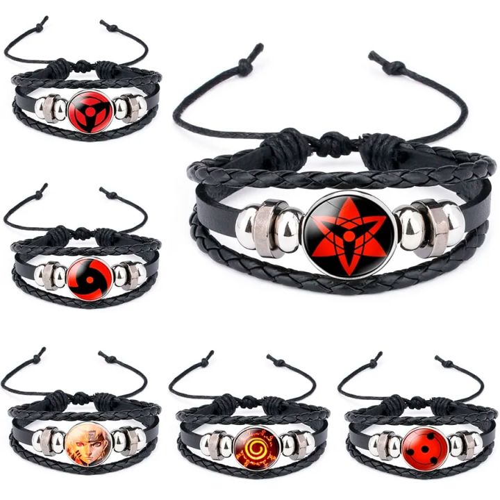 Naruto Bracelet Cartoon NARUTO Akatsuki Cosplay Accessories Sharingan Figure Uzumaki Kakashi Red ...