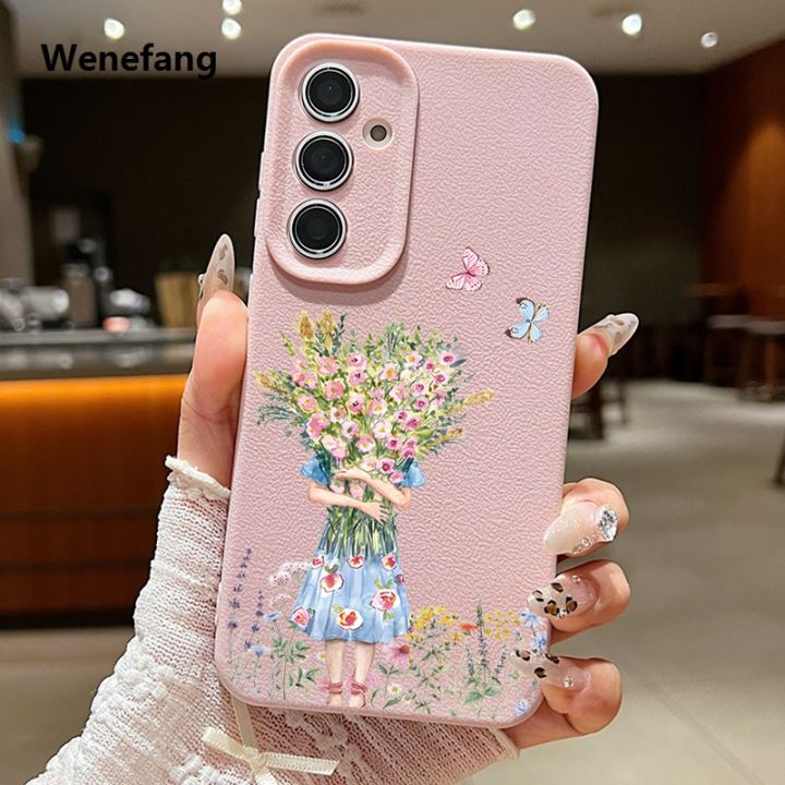 Wenefang Original Girl Flower Case For Samsung Galaxy S24 S23 S22 S25 ...