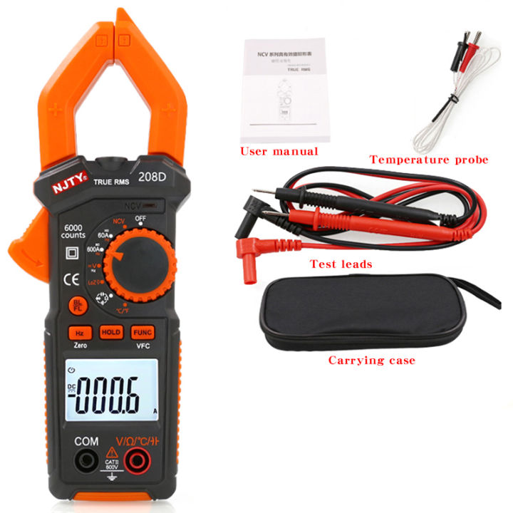 NJTY 208D electric clamp digital multimeter digital display AC/DC ...