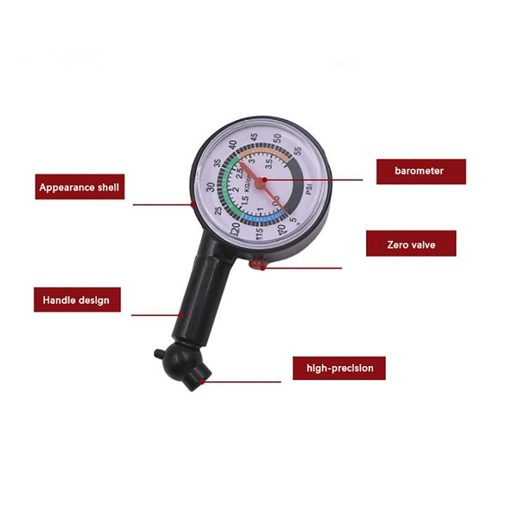 Car Tyre Tire Pressure Gauge For Car Auto Motorcycle Truck Bike Dial ...