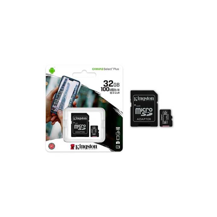 Kingston 32 GB Original 100 MB/s Micro SD - A1 Class 10 Memory Card ...
