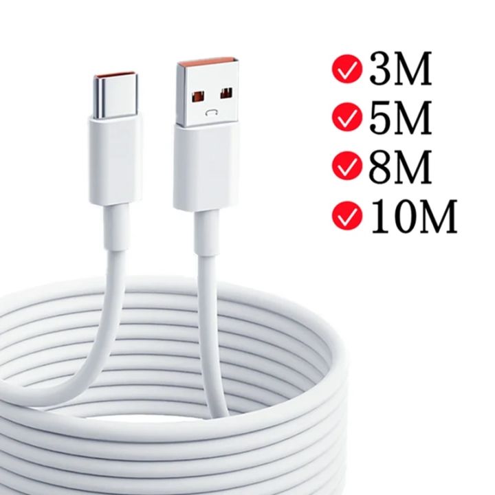 1-10m Ultra Long Type C Charging Cable Extra Extender Charger Wire Cord ...