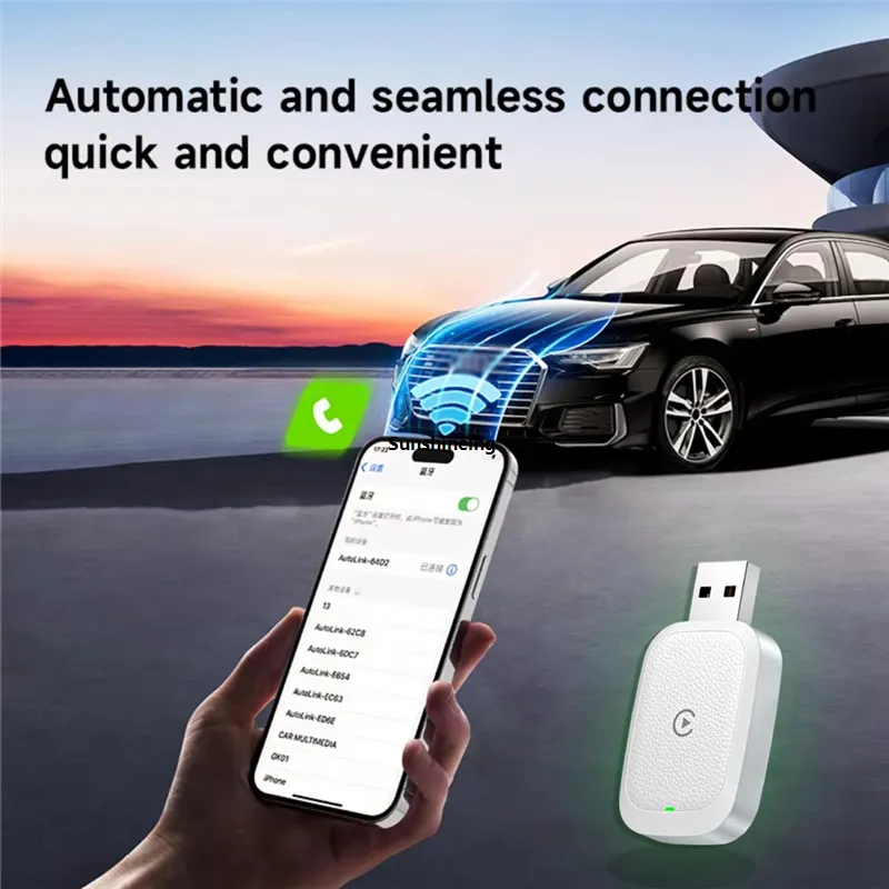 y adapter Carpla line to wireless C Auto wireless CarPlay Android ...