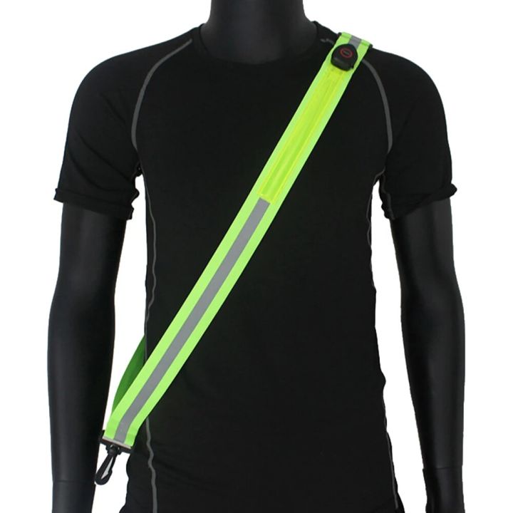 USB Rechargeable LED Reflective Belt Sash High Visibility LED ...