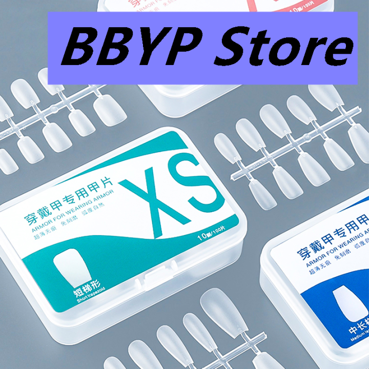 BBYP 100pcs Nails Press Ons Full Cover False Nail Tips Matte Face ...