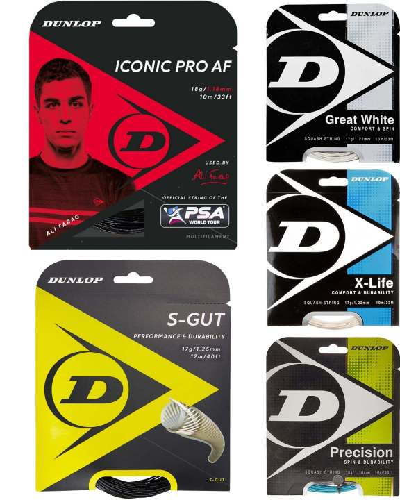 Dunlop Squash String (ICONIC PRO / S-GUT / PRECISION) Original 100% ...
