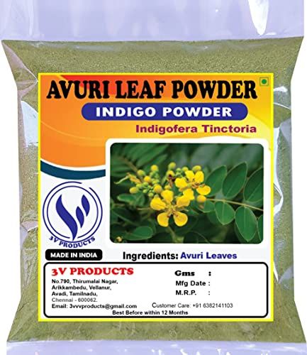 3V PRODUCTS Avuri Leaf Powder | Indigo Powder for Black Hair 100g(FROM ...