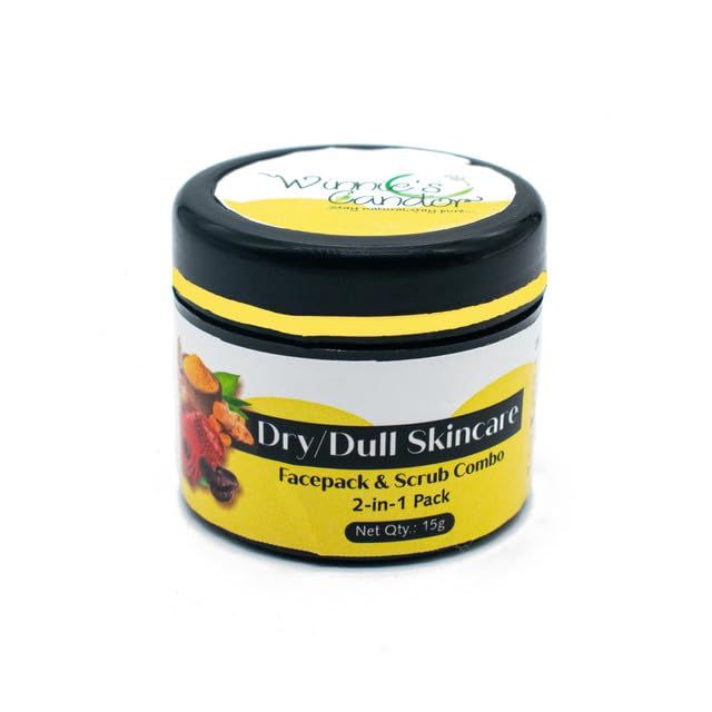 WINNIES CANDOR Dry/Dull Skincare Facepack & Scrub Combo 2-in-1 Pack ...