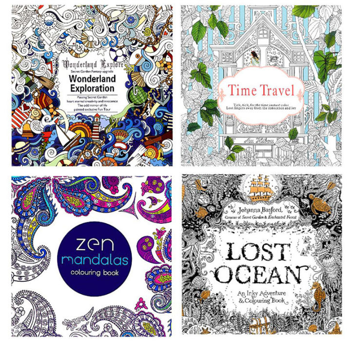 1PCS 24 Pages Mandalas Flower Coloring Book For Children Adult Graffiti ...