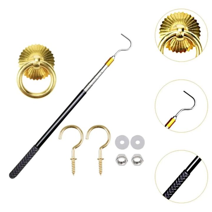 Durable Stainless Steel Attic Ladder Pull-Down System Kit Extends ...