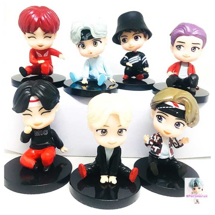 7Pcs/Set Bangtan Boys BTS Tinytan Doll Pvc Figure Album Collectible Cartoon Kpop Tiny Tan Action ...