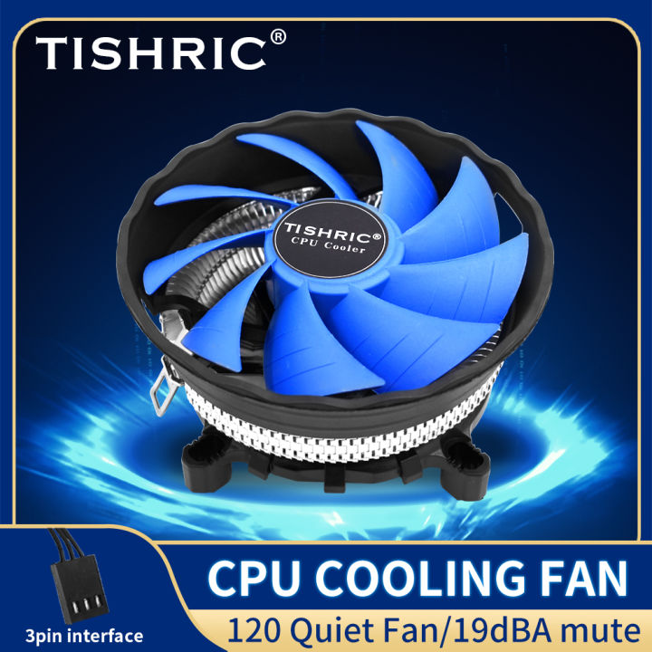 TISHRIC Cooling CPU Cooler Fan PWM 3 Pin Computer Case Fan Intel For ...