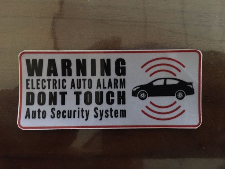 Genuine JDM Factory Fitted AUTO SECURITY SYSTEM sticker | Daraz.lk