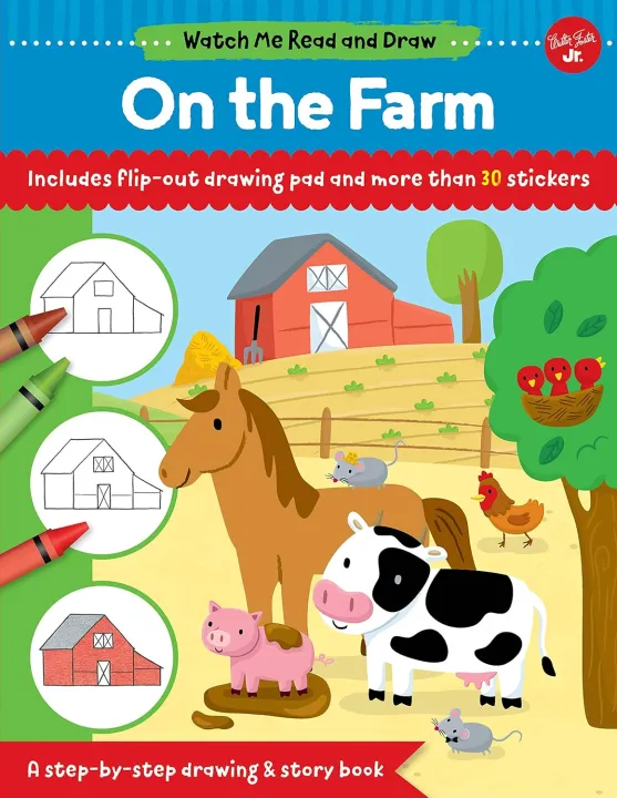 Watch Me Read and Draw: On the Farm: A step-by-step drawing story book ...