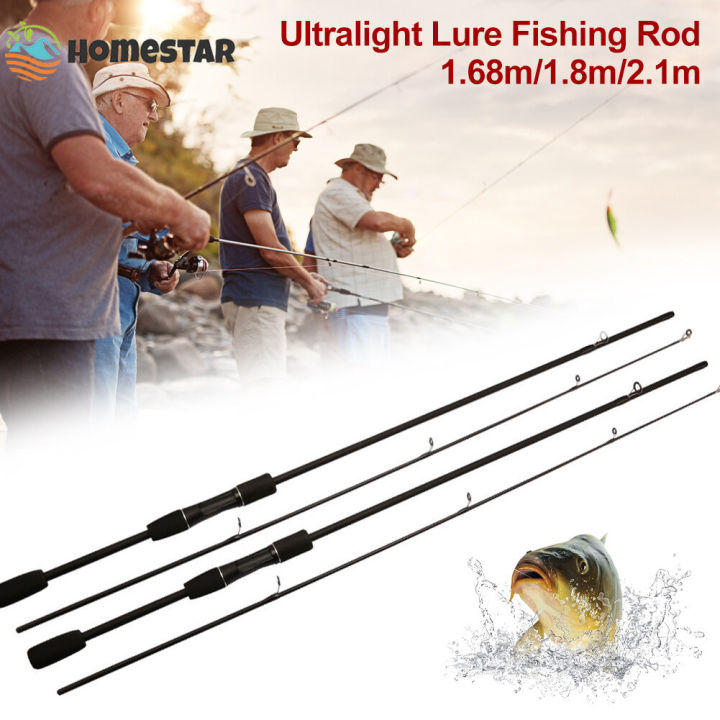 Homestar 1.6M 1.8M 2.1M Black Ultralight Lure Fishing Rod Super Strong ...