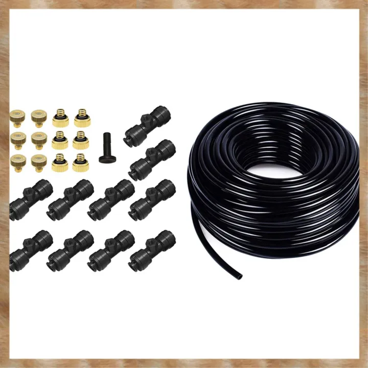 Kqueebee Misting Nozzles Kit Fog Nozzles & 30M Meter 1/4 Inch Blank ...