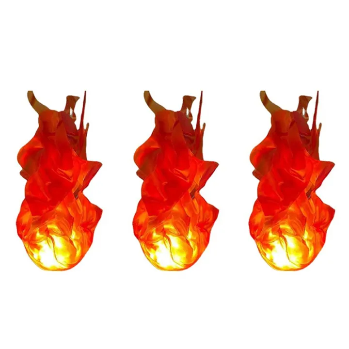 3X Halloween Floating Fireball Prop Flame Lamp Prop Artificial Fake ...