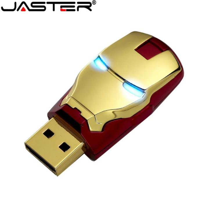 JASTER Metal Head LED Lamp USB Flash Drives 64GB Waterproof USB Stick ...