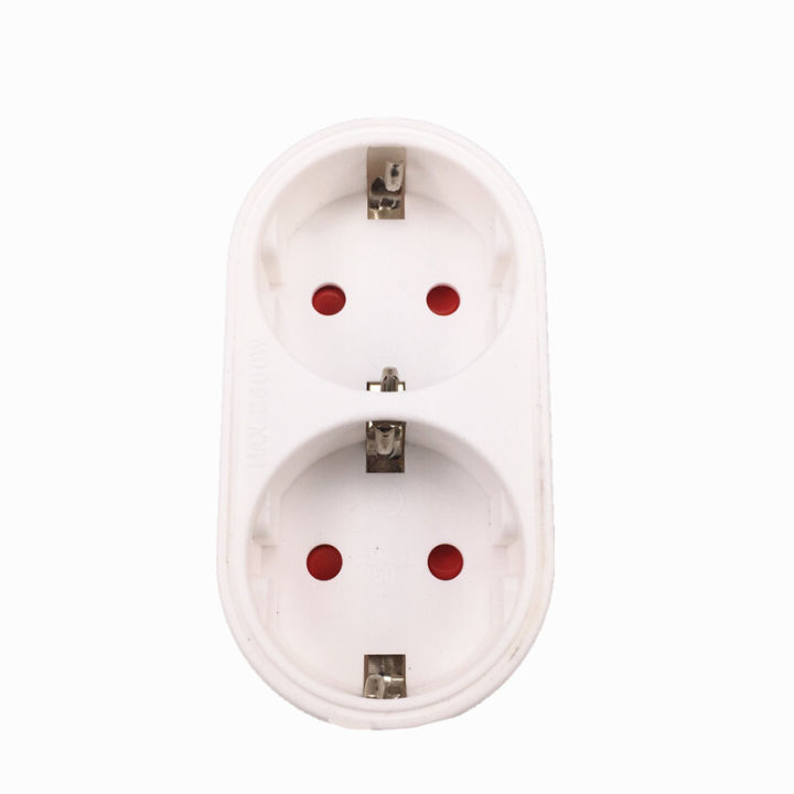 16A Power Adapter 1 To 2 Way German Plug Expansion Plug EU Germany Type ...