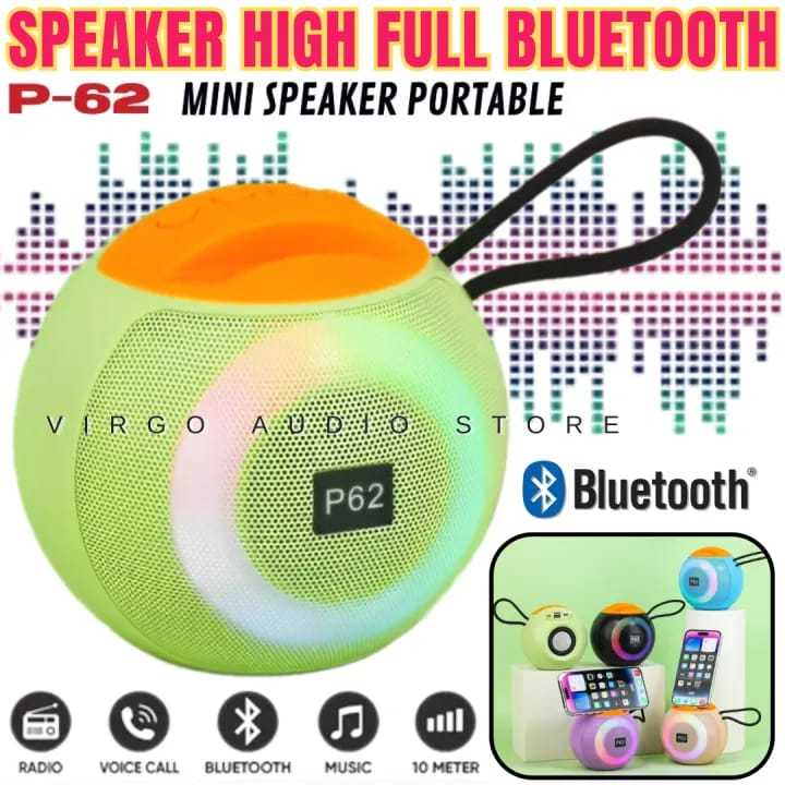 NEW P62 Portable Bluetooth Speaker – RGB LED, Powerful Bass, Outdoor ...