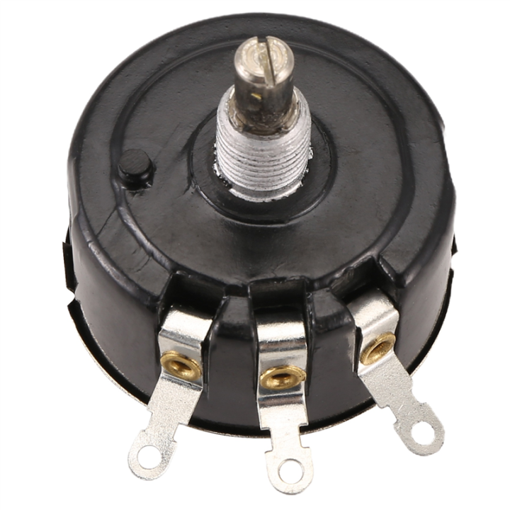 WX050 10K ohm 5W 6mm Round Shaft Rotary Wire Wound Potentiometer Black ...