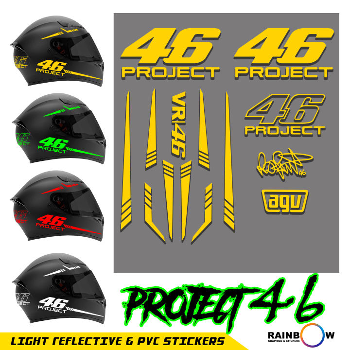 PROJECT 46 Stickers For Helmet | Daraz.lk