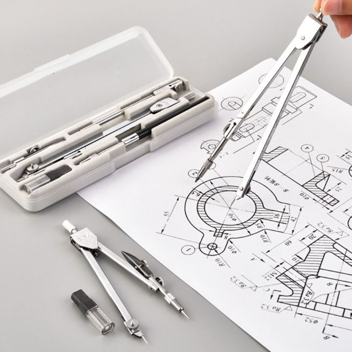 Math Compasses Drawing Metal Sketch Compass 8601 Black Refill Metal ...