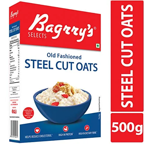 Bagrry's Steel Cut Oats 500g Box | High in Dietary Fibre & Protein ...