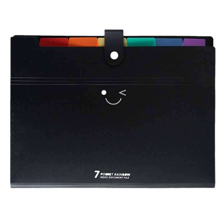 Expanding File Folders Letter Size 7 Pockets Accordion Document ...