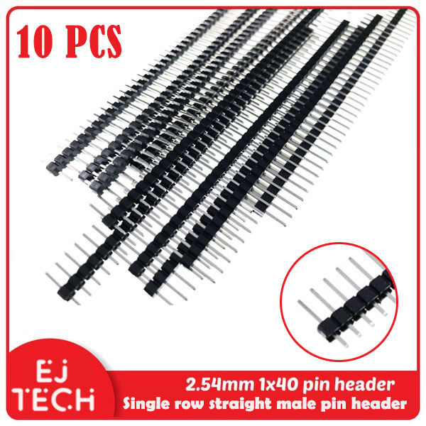 10 PCS - PCB STRIP CONNECTORS | 40-PIN MALE HEADER 2.54MM | Arduino ...