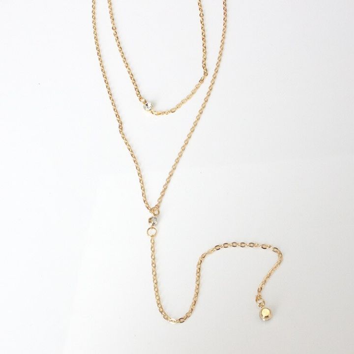New Double Chain Design Retro Necklace Gold Plated - WN028 | Daraz.lk