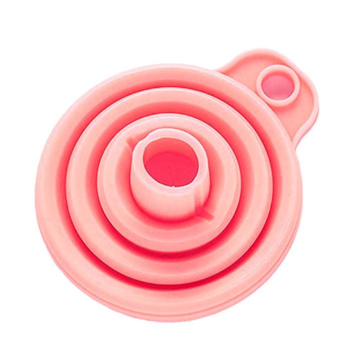 Portable Collapsible Sil Funnel Supplies Candy Long Neck Funnel Pink ...