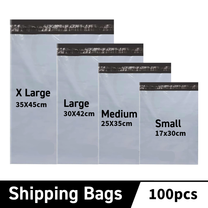 100pcs Courier Bags, Daraz Deliver Bags, Grey color, Waterproof Self ...